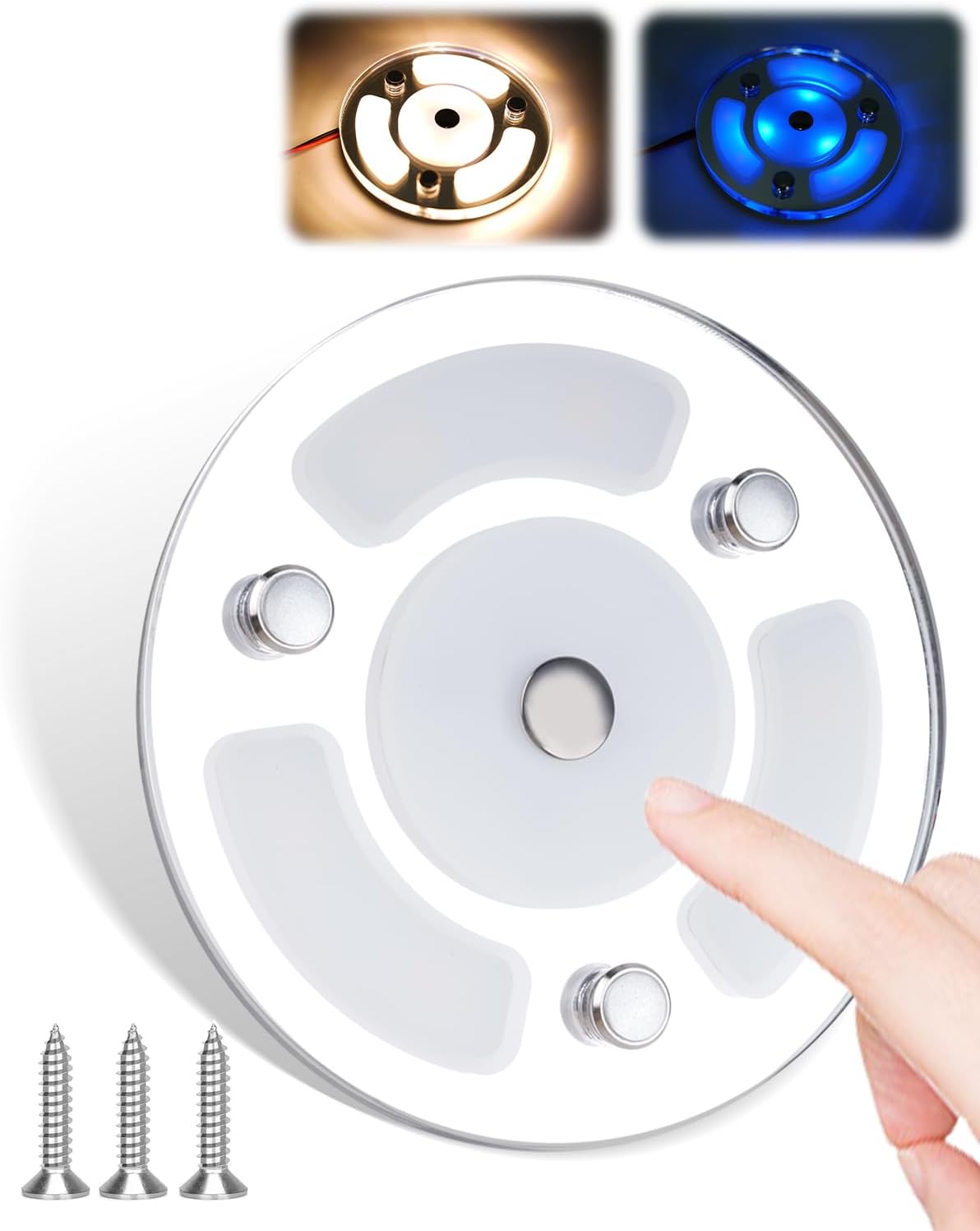 BrightArk RV Interior Light 12V LED Ceiling Dome Roof Light Dimmable 3W ...