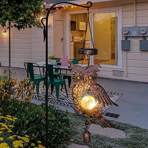 Amazon.com : newvivid Solar Owl Wind Chimes Outdoor,Solar Wind Chimes ...