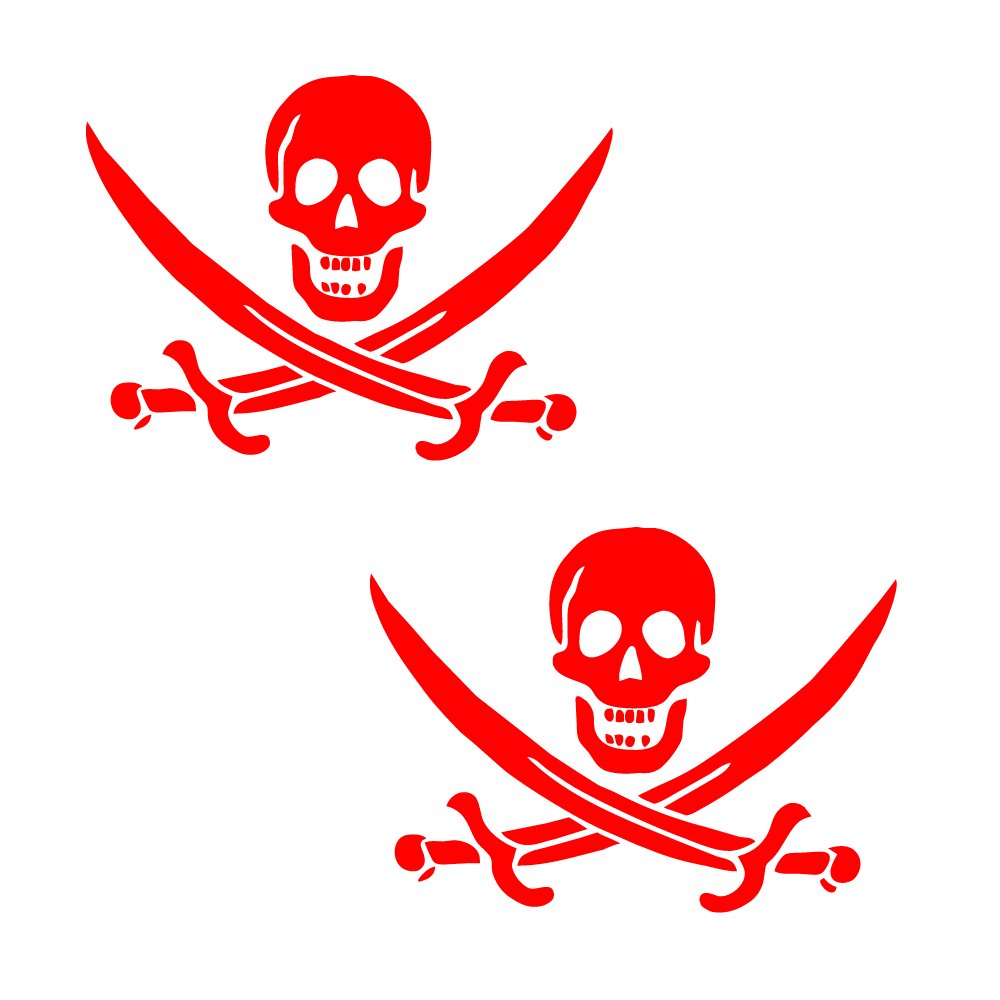 Buy Auto Vynamics - PPFS-JR07-6-GRED - Gloss Red Vinyl "Jolly Roger ...