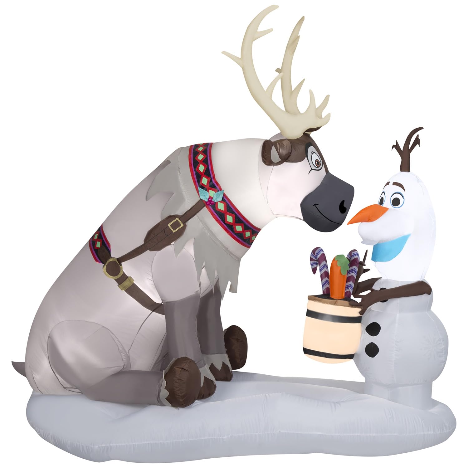 Snapklik.com : Gemmy Christmas Inflatable Olaf And Sven Scene