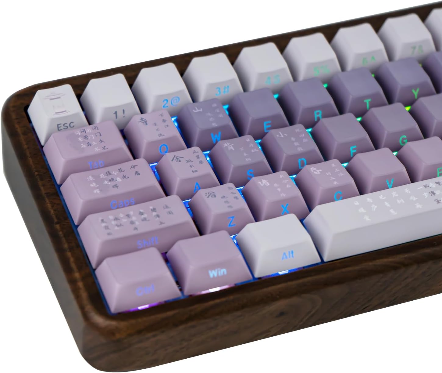 Amazon.com: TIMSEKER Keycap Purple Shine Through Keycaps Set, 137 Keys ...