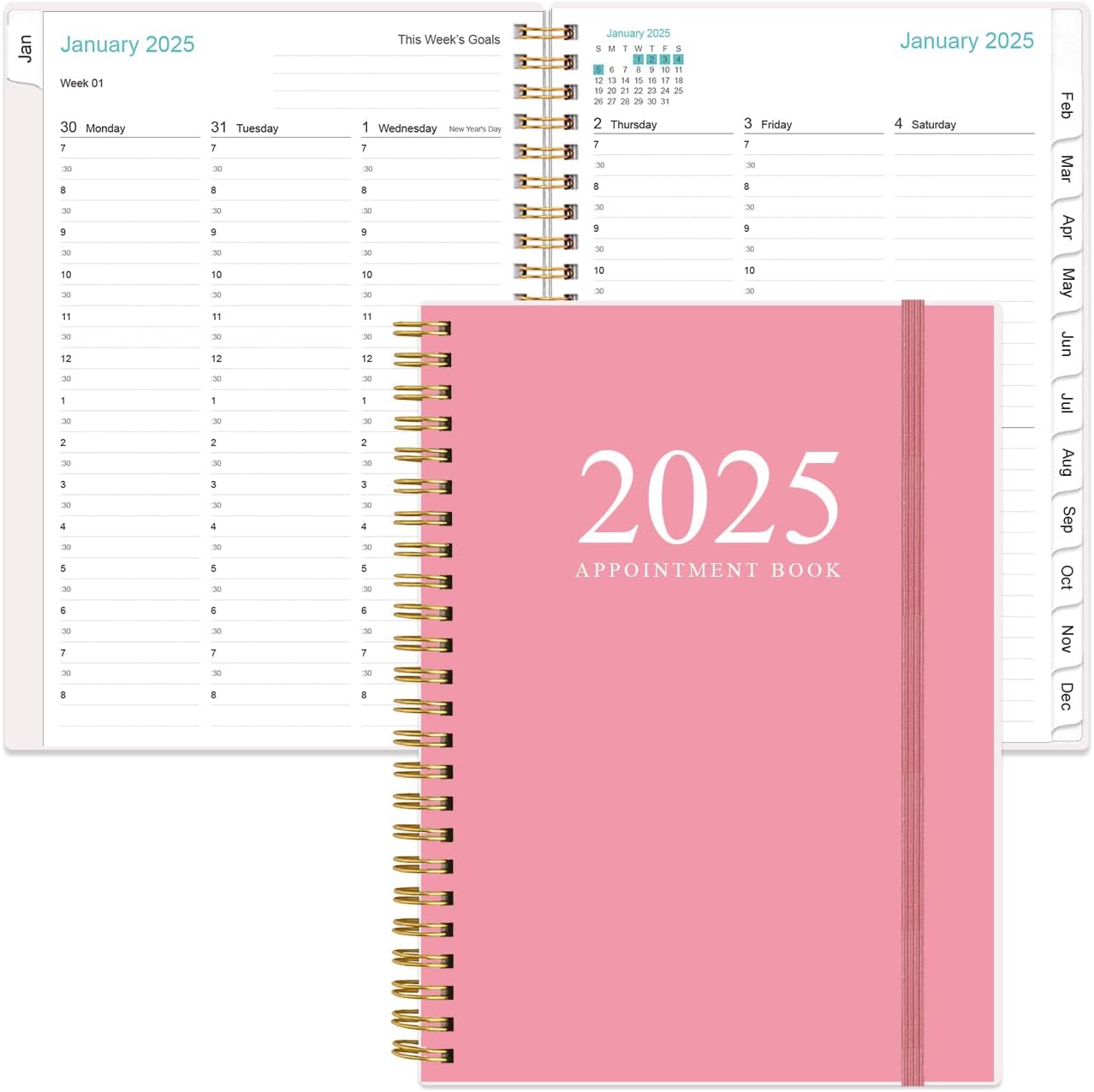 Amazon.com : 2025 Appointment Book & Planner - A5 2025 Daily Hourly ...