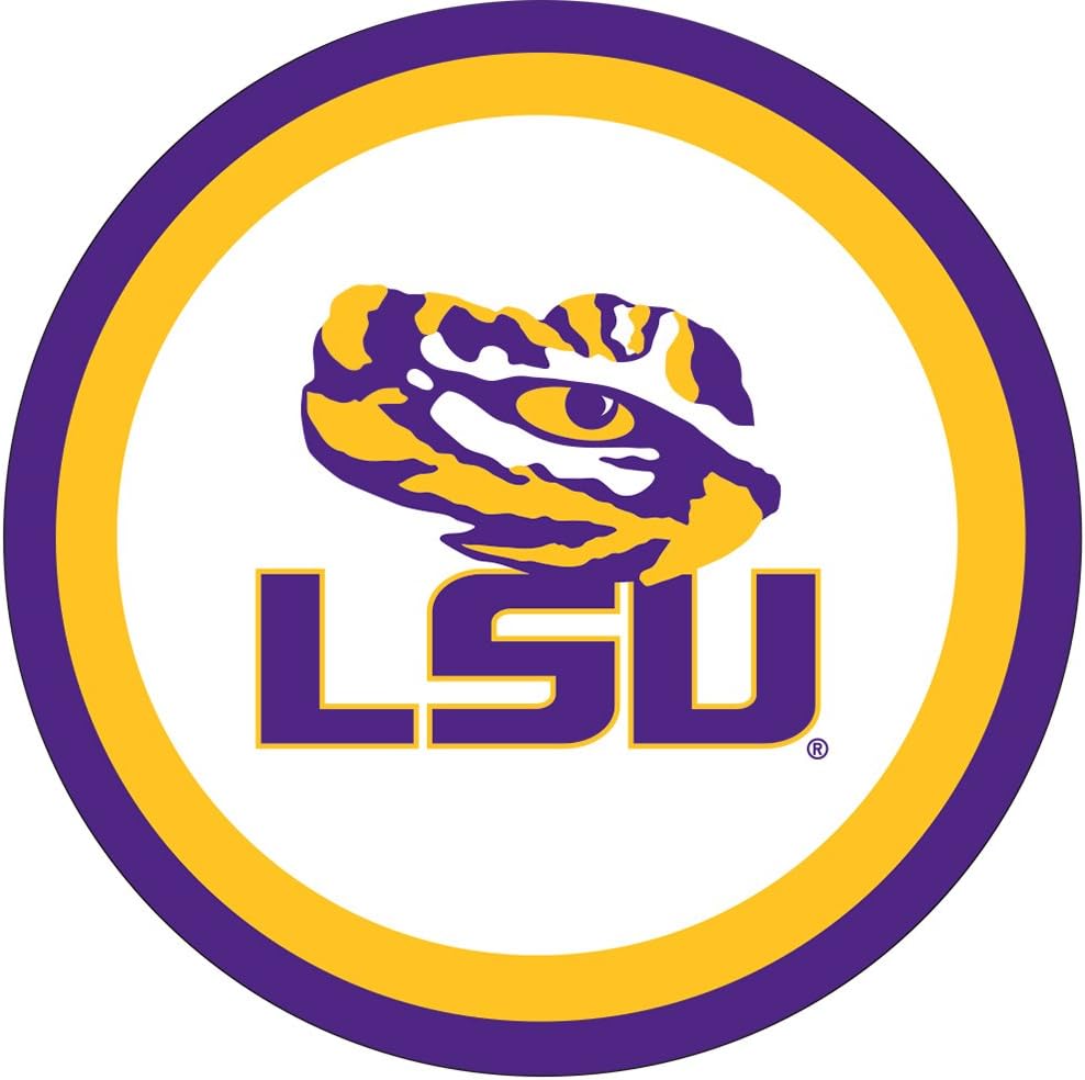 Amazon.com: Mayflower Distributing Company 10 Count LSU Plate, 9 ...