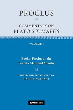 Proclus: Commentary on Plato's Timaeus: Tarrant, Harold: 9780521173995 ...