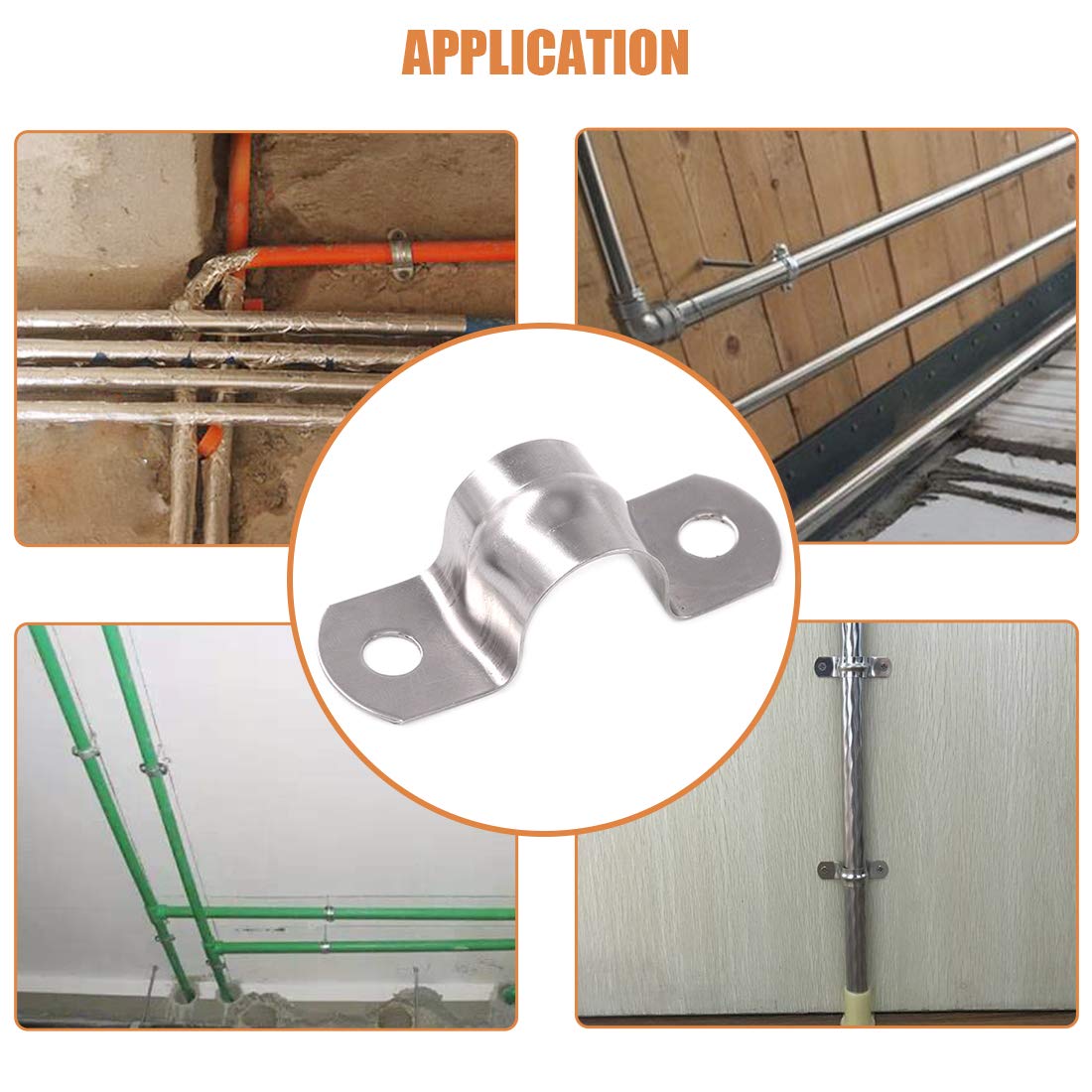 Snapklik.com : Keadic 30Pcs M20 Two Hole Strap U Bracket Tube Strap ...