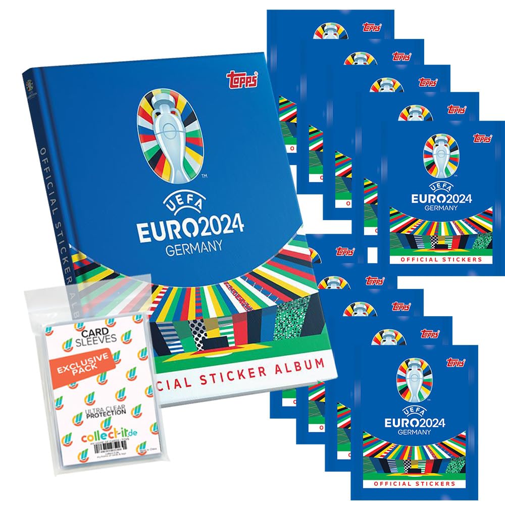 Bundle of UEFA Euro 2024 Germany - collectible sticker - 1 hardcover ...
