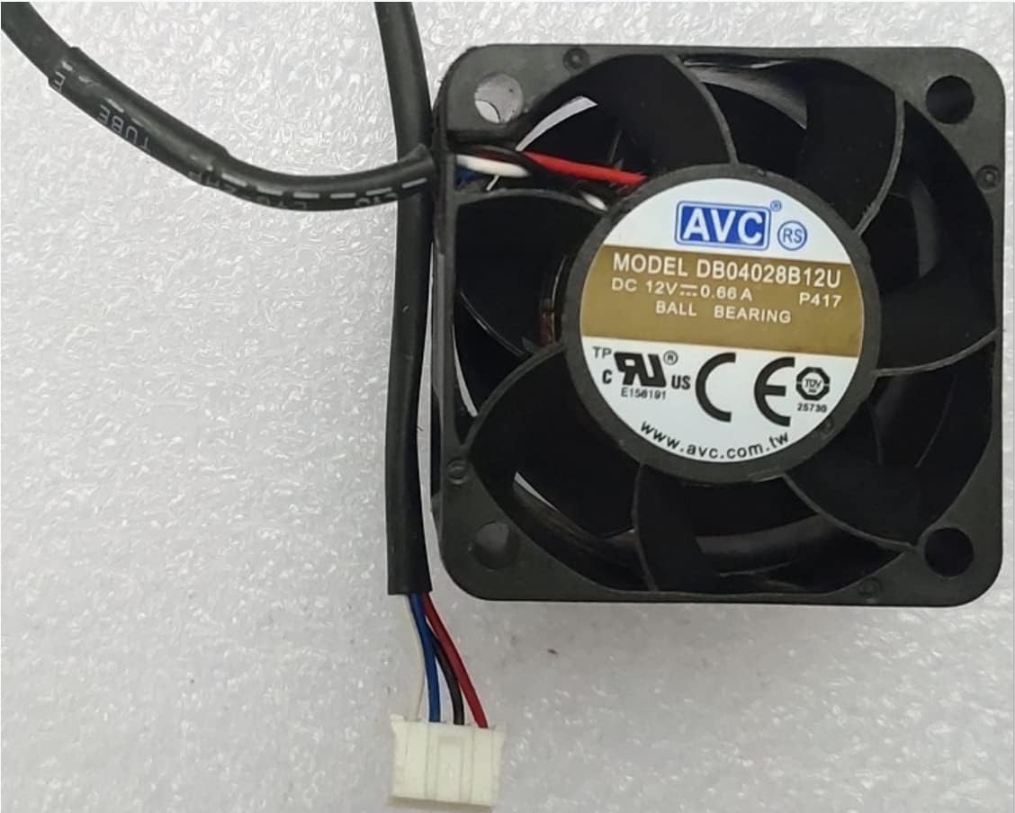 Amazon.com: DB04028B12U 40x40x28mm 12V 0.66A 4CM 4-Wire Cooling Fan ...