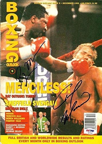 Tommy Morrison & Ray Mercer Autographed Boxing Outlook Magazine Cover ...