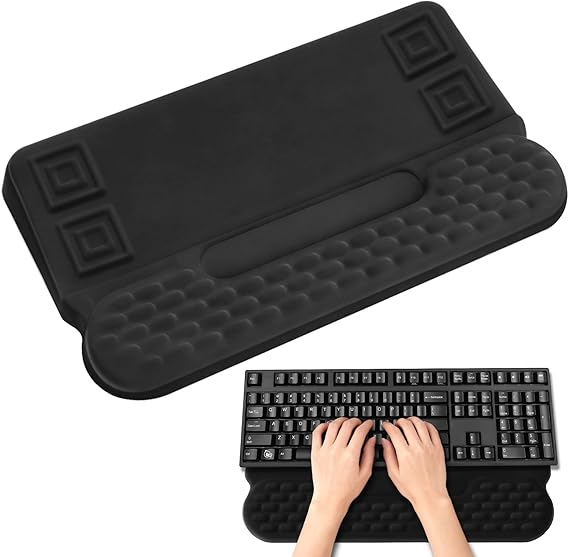 Amazon.com: TEEYELLA Wrist Rest with Keyboard Stand and Storage Slot ...