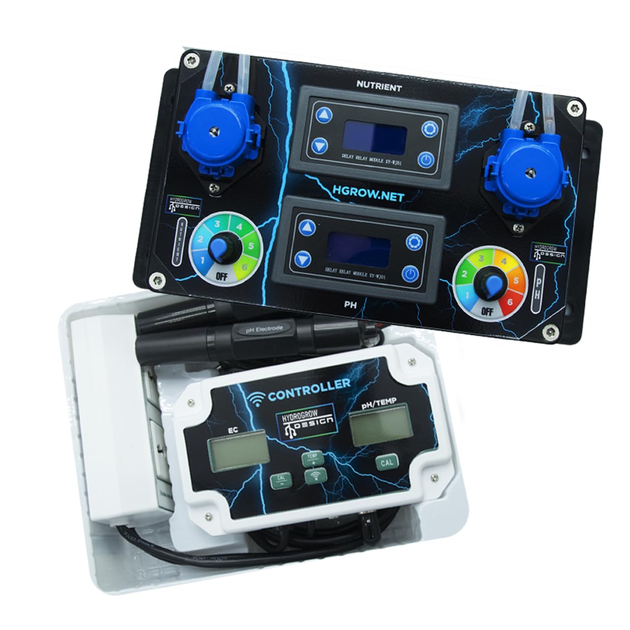 WiFi pH EC Controller with Automated Dual Dosing System for Hydroponic ...