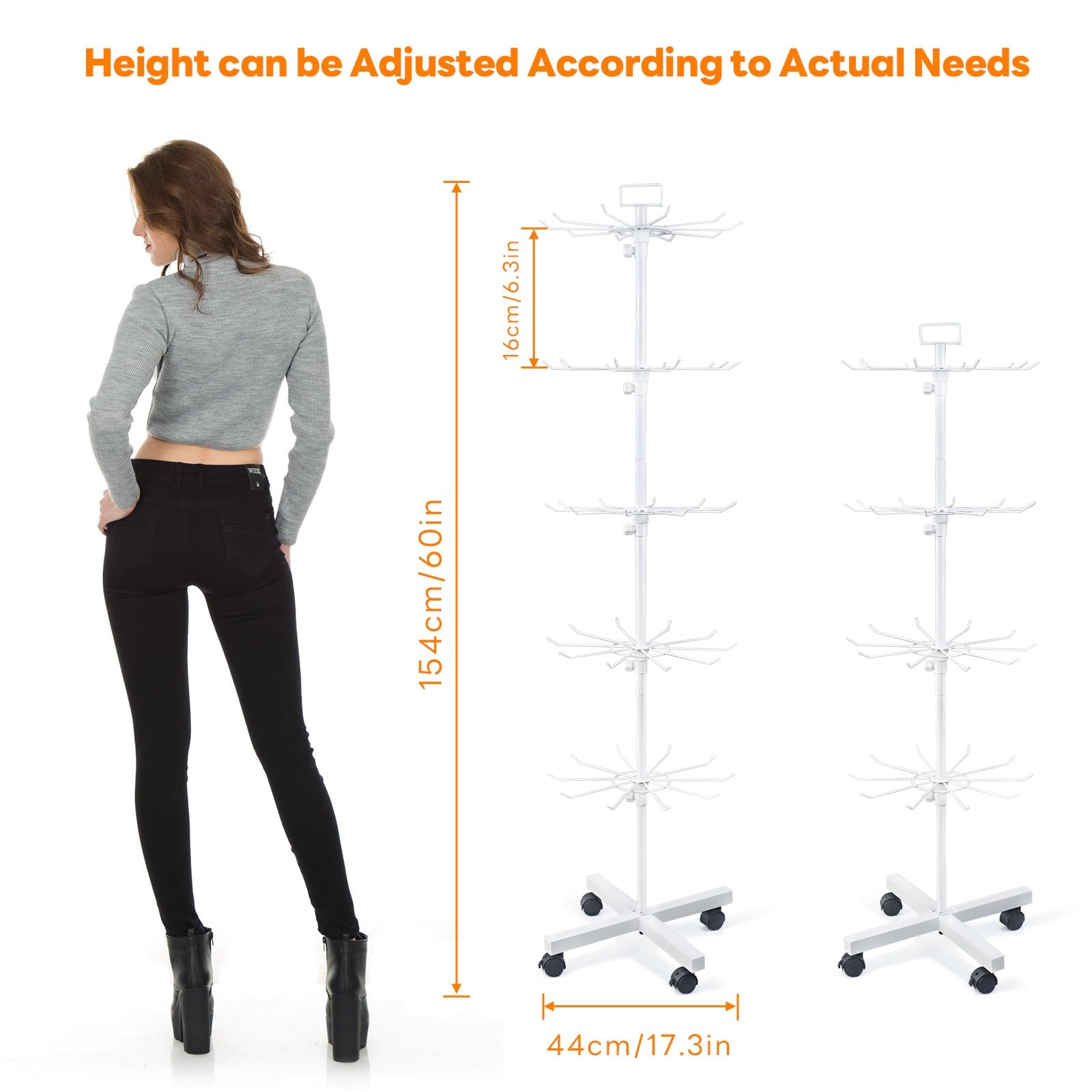 Snapklik.com : YEOOE Retail Display Racks 5 Tier Spinning Display Stand ...