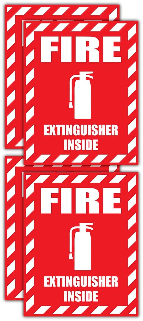 Amazon.com: Fire Extinguisher Inside Vinyl Decals | Stickers | Labels ...