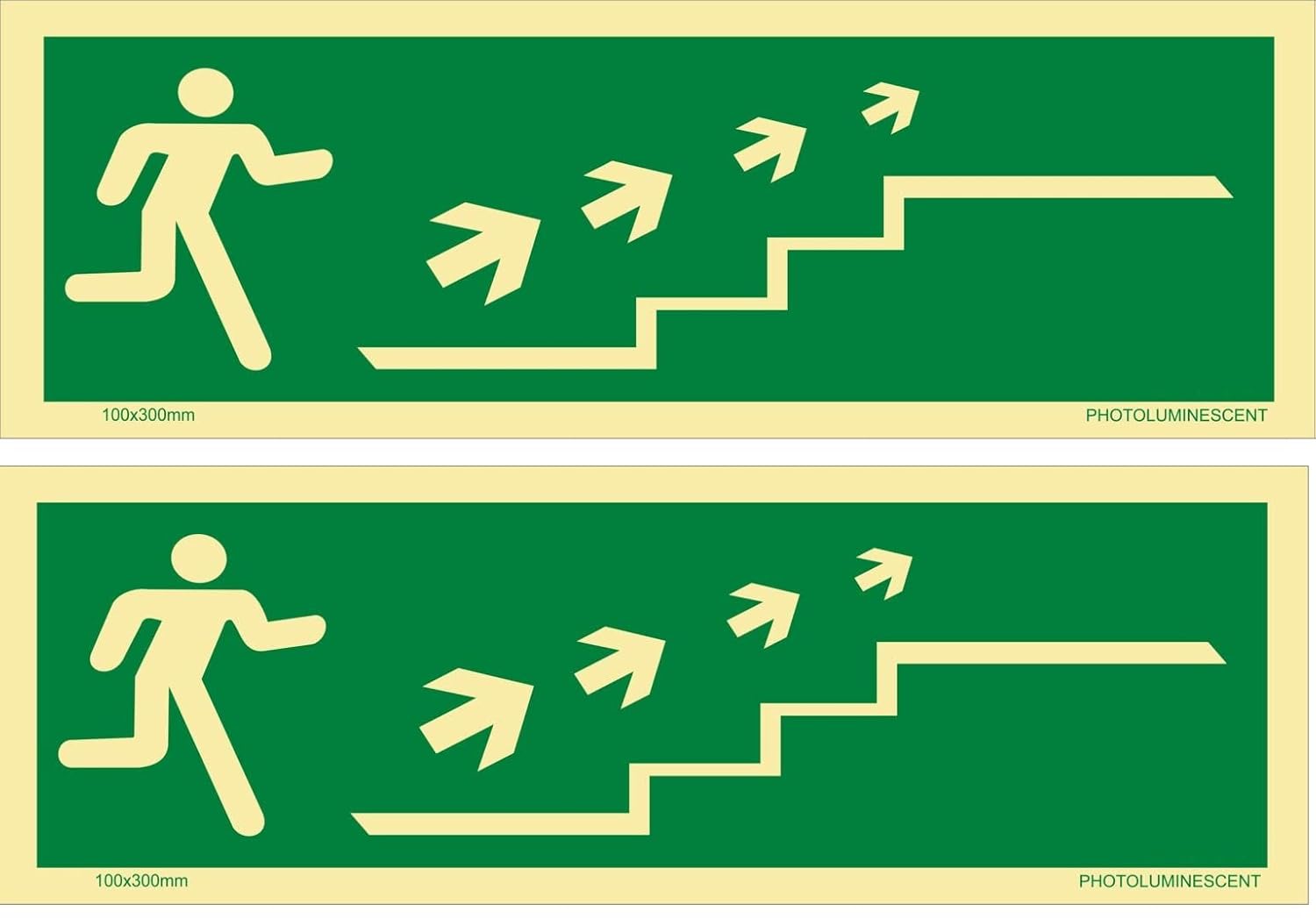 K T I® Auto Glow Signage for EMERGENCY EXIT UPSTAIR RIGHT SIDE Sign ...