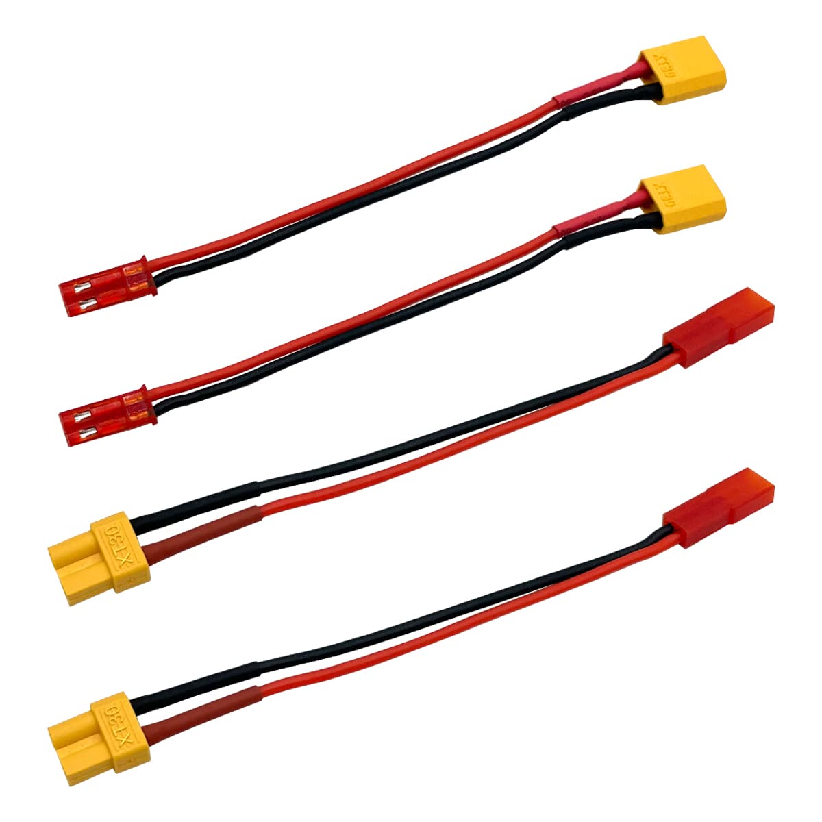 Snapklik.com : 2pairs XT30 Plug To JST Connector Male Female 20AWG ...