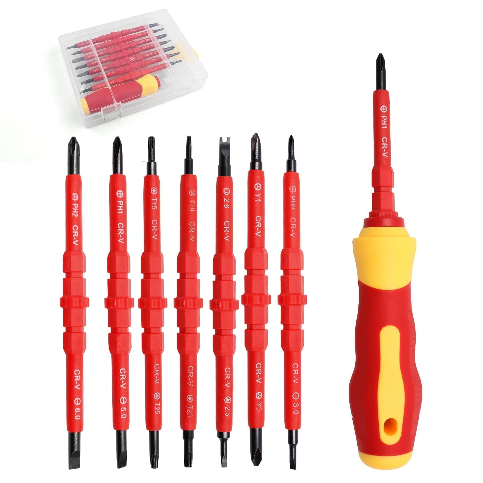 Amazon.com: 7 in 1 Insulated Screwdriver Set Magnetic Screwdriver Tool ...