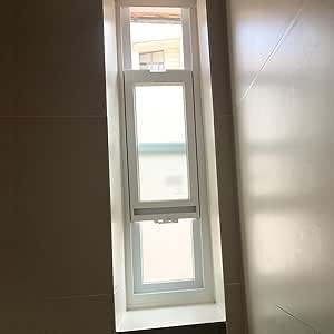 Amazon.com: 12 Inch Narrow Vertical Sliding Window White, Frosted Glass ...