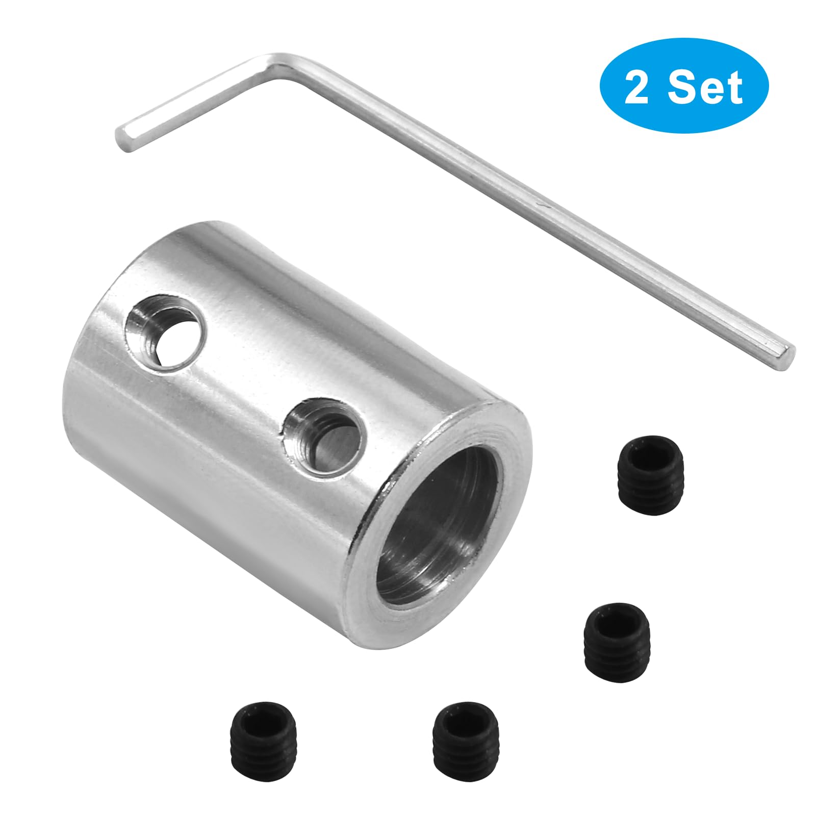 Snapklik.com : 2 Pcs Bore Rigid Coupling Set 10mm To 10mm Shaft Coupler ...