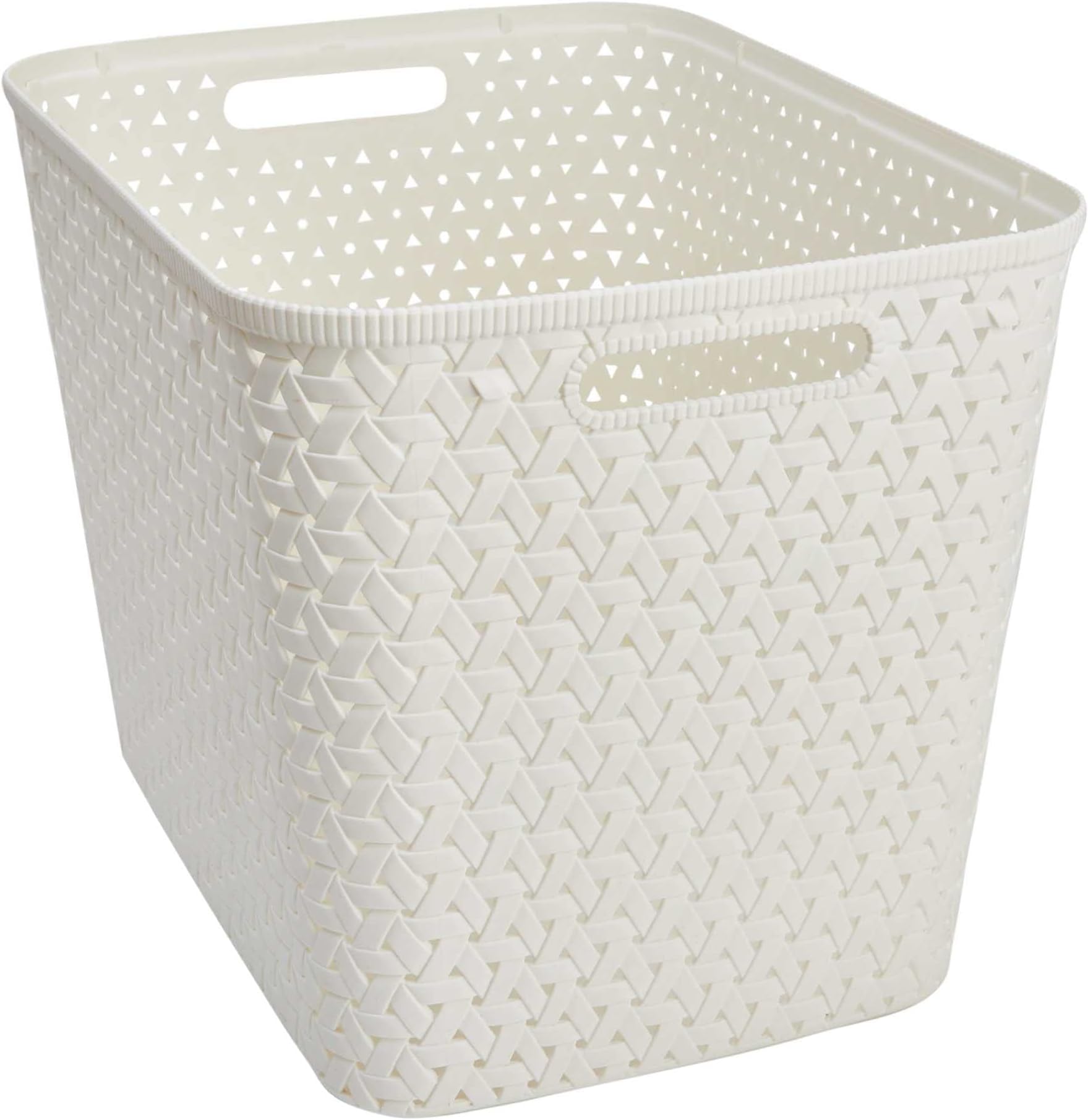 Store & Order Stackable Extra Large Storage Basket - Decorative Plastic ...