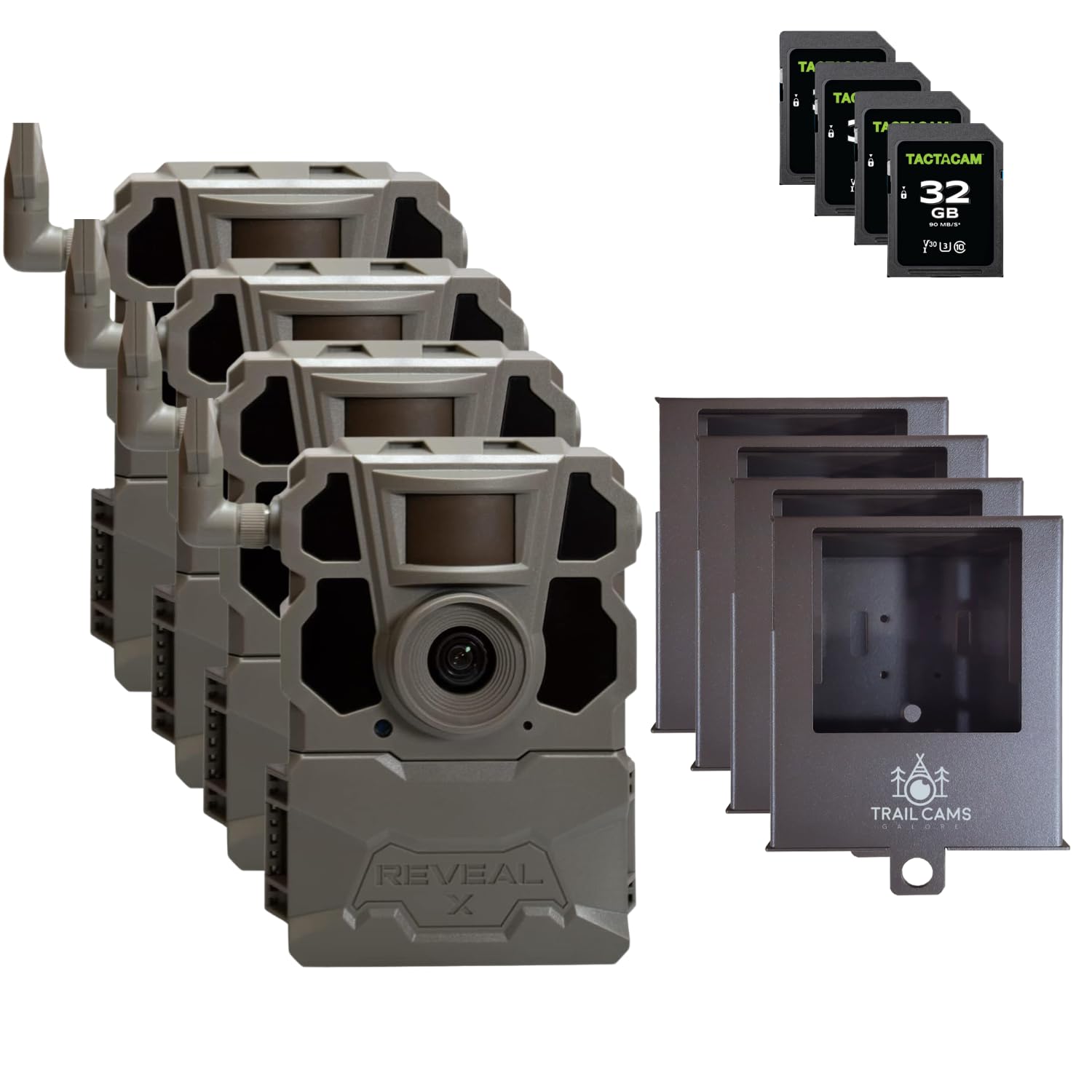 Amazon.com: TACTACAM Reveal X Gen 2.0 LTE Cellular Trail Camera (4 PK ...