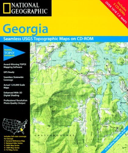 Amazon.com: National Geographic TOPO! Georgia Map CD-ROM (Windows)