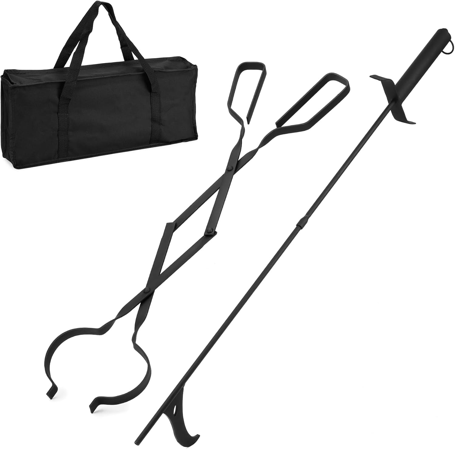 Amazon.com: Heavy Duty Fireplace Fire Pit Campfire Bonfire Fire Tong ...