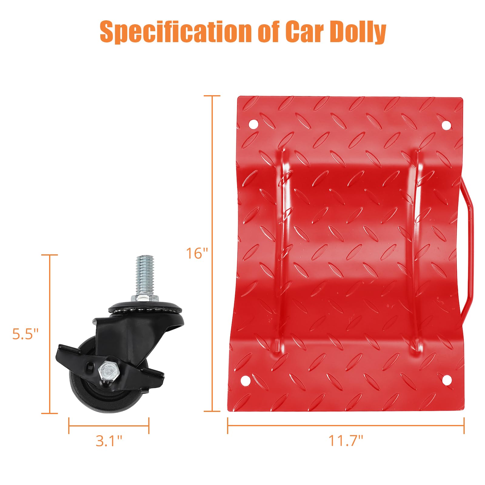 Snapklik.com : 4-Pack Heavy Duty Car Dolly, Cuisinaid Wheel Car Dolly ...