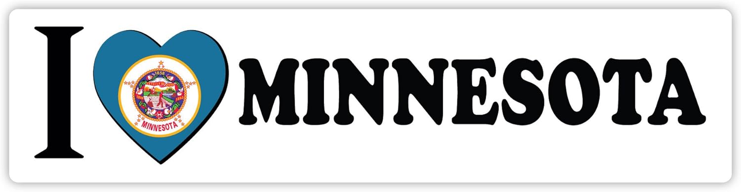 Amazon.com - I LOVE MINNESOTA USA state heart sticker decal 7" x 2'
