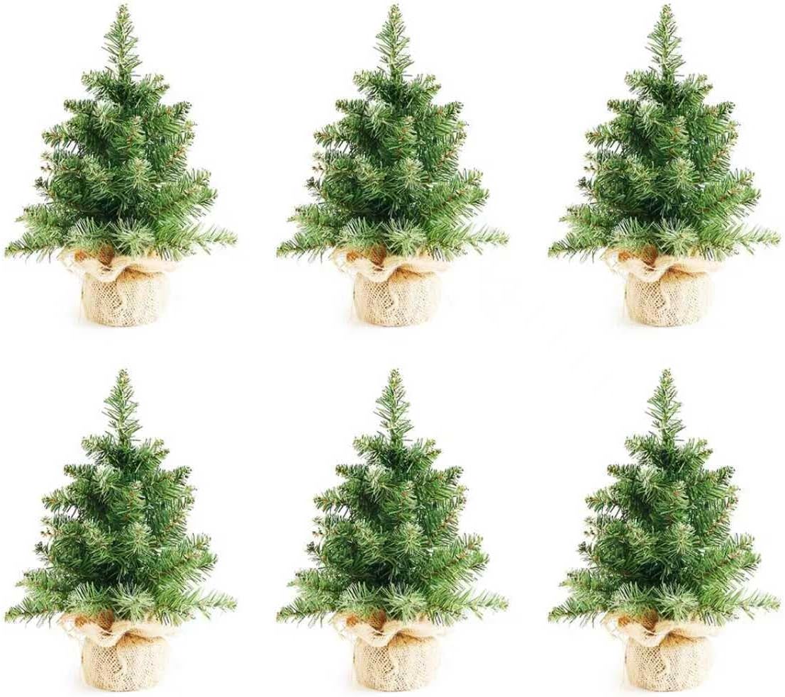 Amazon.com: 6 Pcs Tabletop Mini Christmas Tree 7.87 Inch Artificial ...