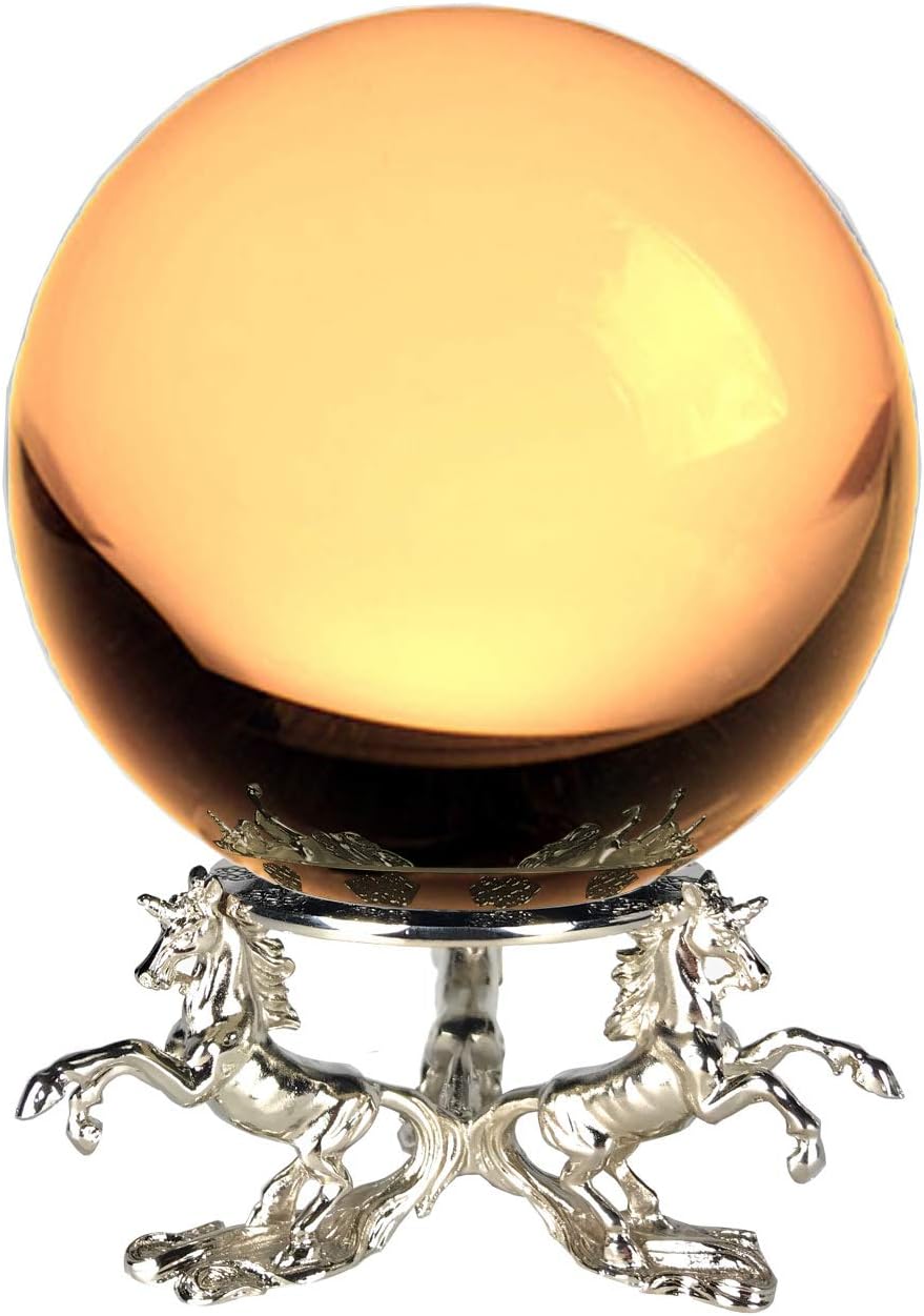 Amazon.com: Amlong Crystal Yellow Crystal Ball 150mm (6 inch) with ...