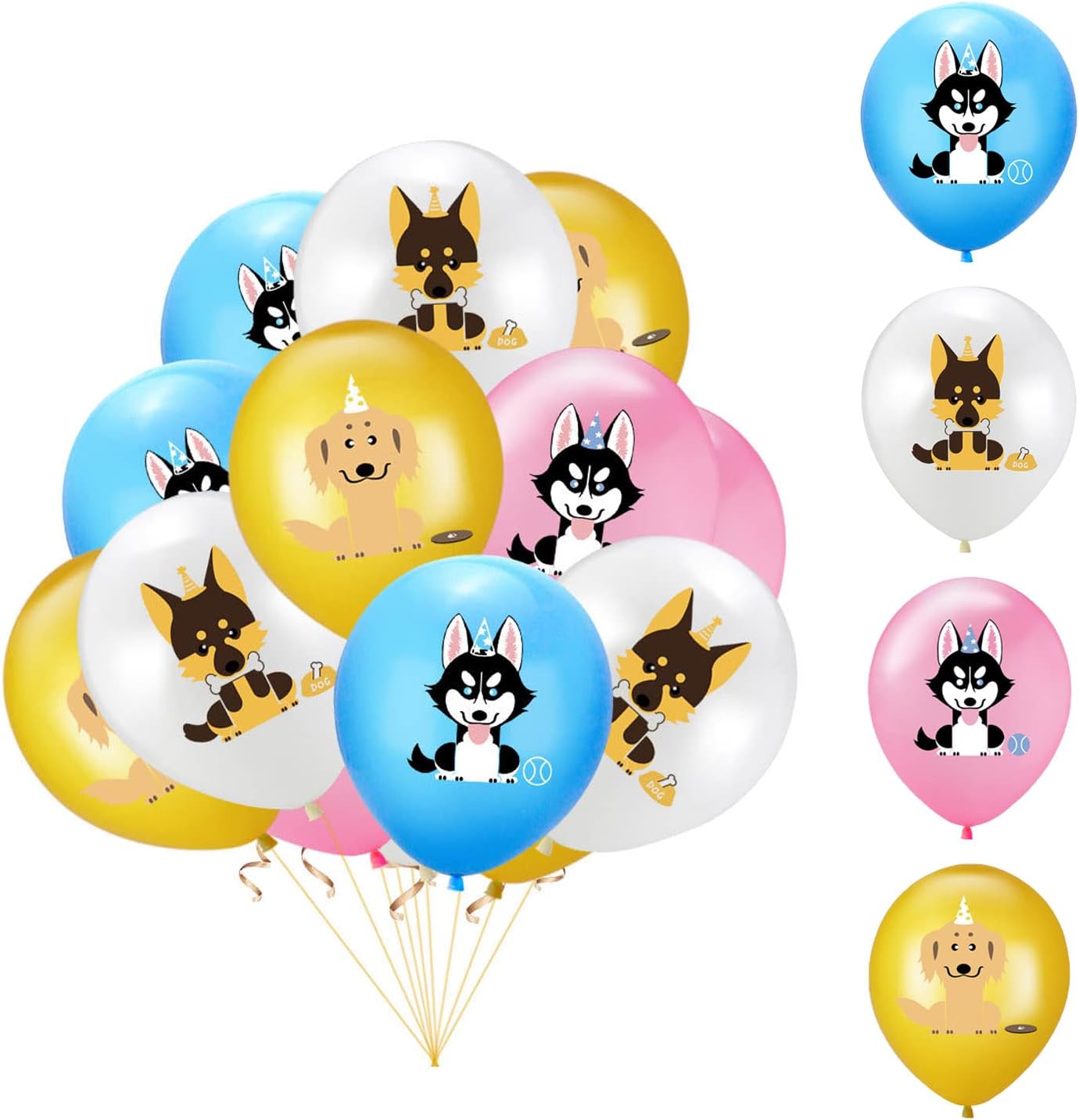 25 PCS Dog Birthday Party balloons, puppy themed party latex balloons ...