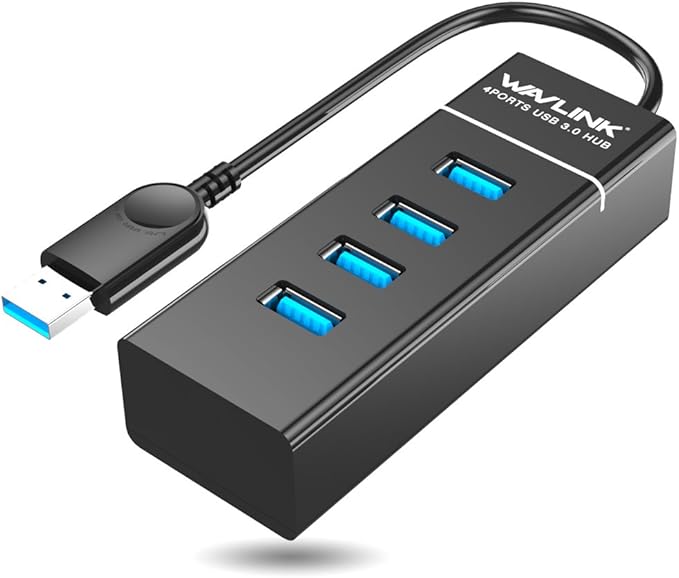 Amazon.co.jp: Wavlink 4ポート ハブ 高速 5Gbps USB3.0 HUB バスパワー VL812チップ搭載 ケーブル ...