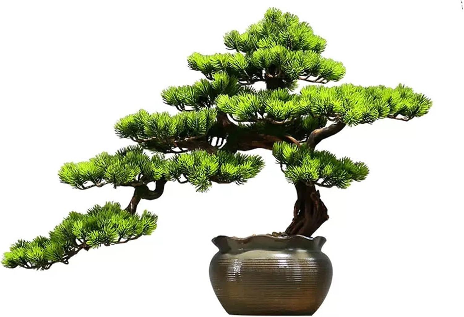 Amazon.com: Fake Plants Artificial Bonsai Tree New Chinese-Style Green ...