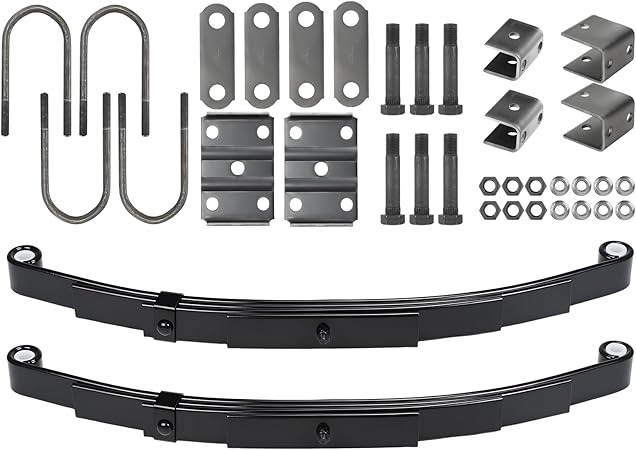 Amazon.com: GEARCESS Trailer Leaf Spring 4 Leaf 1750 lbs, for 3500lb ...