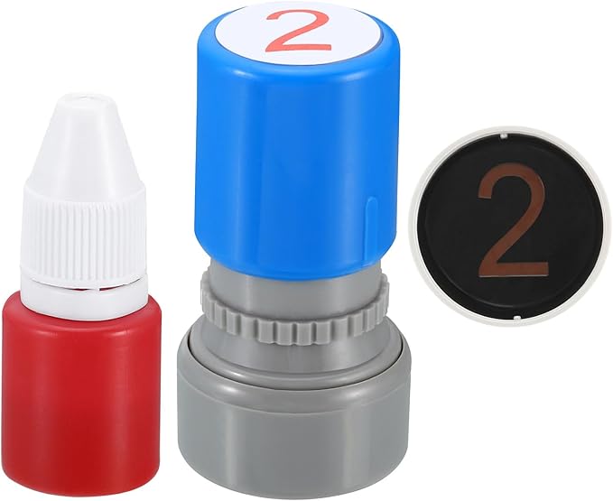 Amazon.com : PATIKIL Self Inking Number Stamp - Numeral 2, Teacher ...