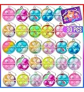 Amazon.com: ONKULL Pop Fidget Keychain 30 Pack ,Mini Fidget Toys Bulk ...
