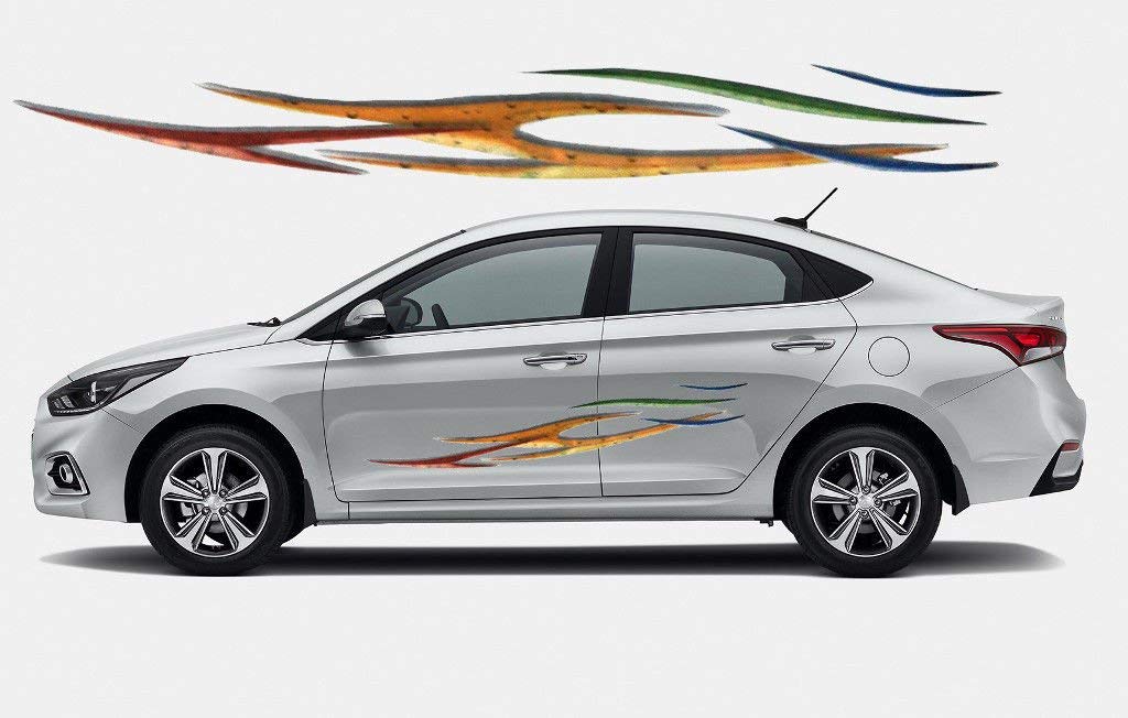 visionrabbit Hyundai Verna Car Graphics 2 Side Decal Vinyl Decal Body ...