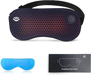 GRAPHENE TIMES Wireless Heated Eye Mask with Cooling Gel - Rechargeable ...