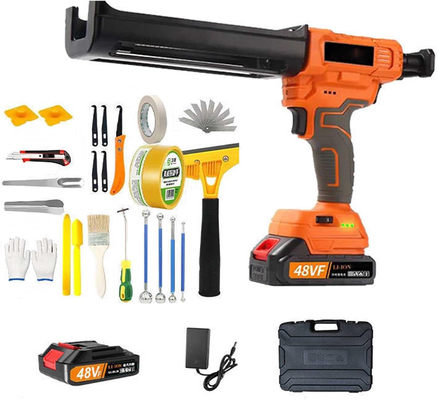 Amazon.com: 21v Cordless Power Caulk/Adhesive Gun Kit, Fully Automatic ...