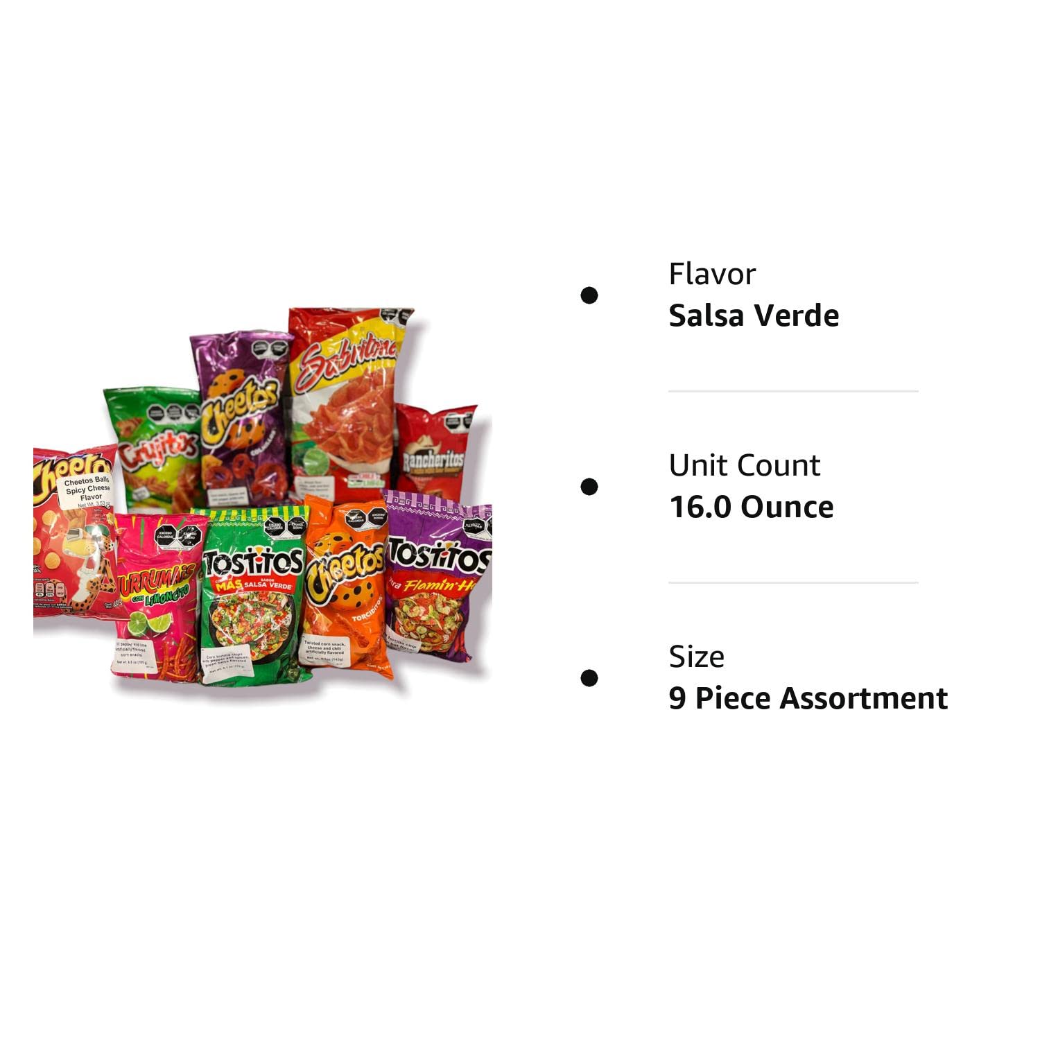 Buy Sabritas 9-Pack Mexican Fiesta Mix: Cheetos Bolitas, Cheetos ...