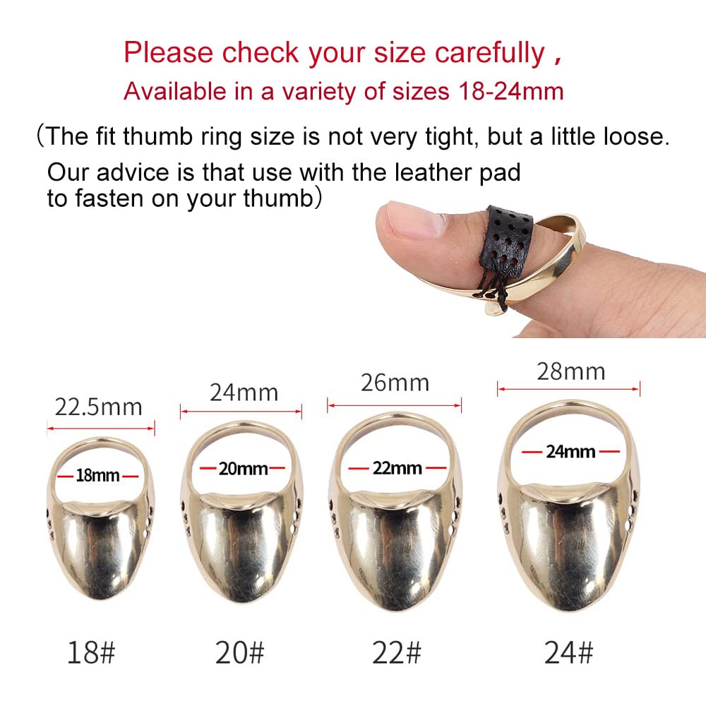 Snapklik.com : SOPOGER Archery Thumb Ring Handmade Brass Thumb Draw ...