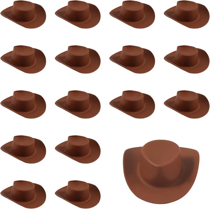 SAVITA 20pcs Mini Cowboy Hats, Plastic Mini Western Cowboy Hat Toys ...