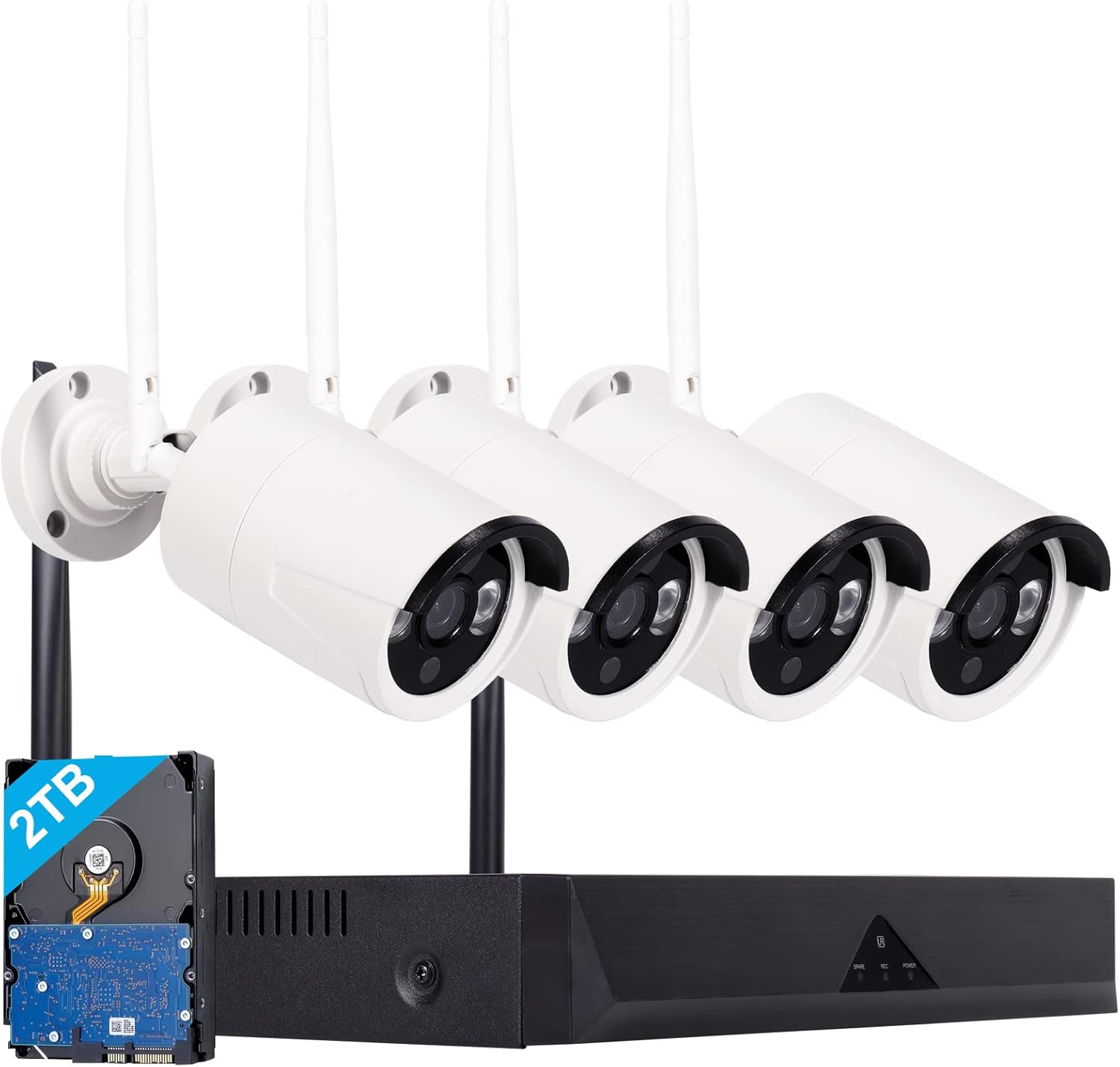 Amazon.com : 4CH 1080P Wireless NVR Security Camera System CCTV ...