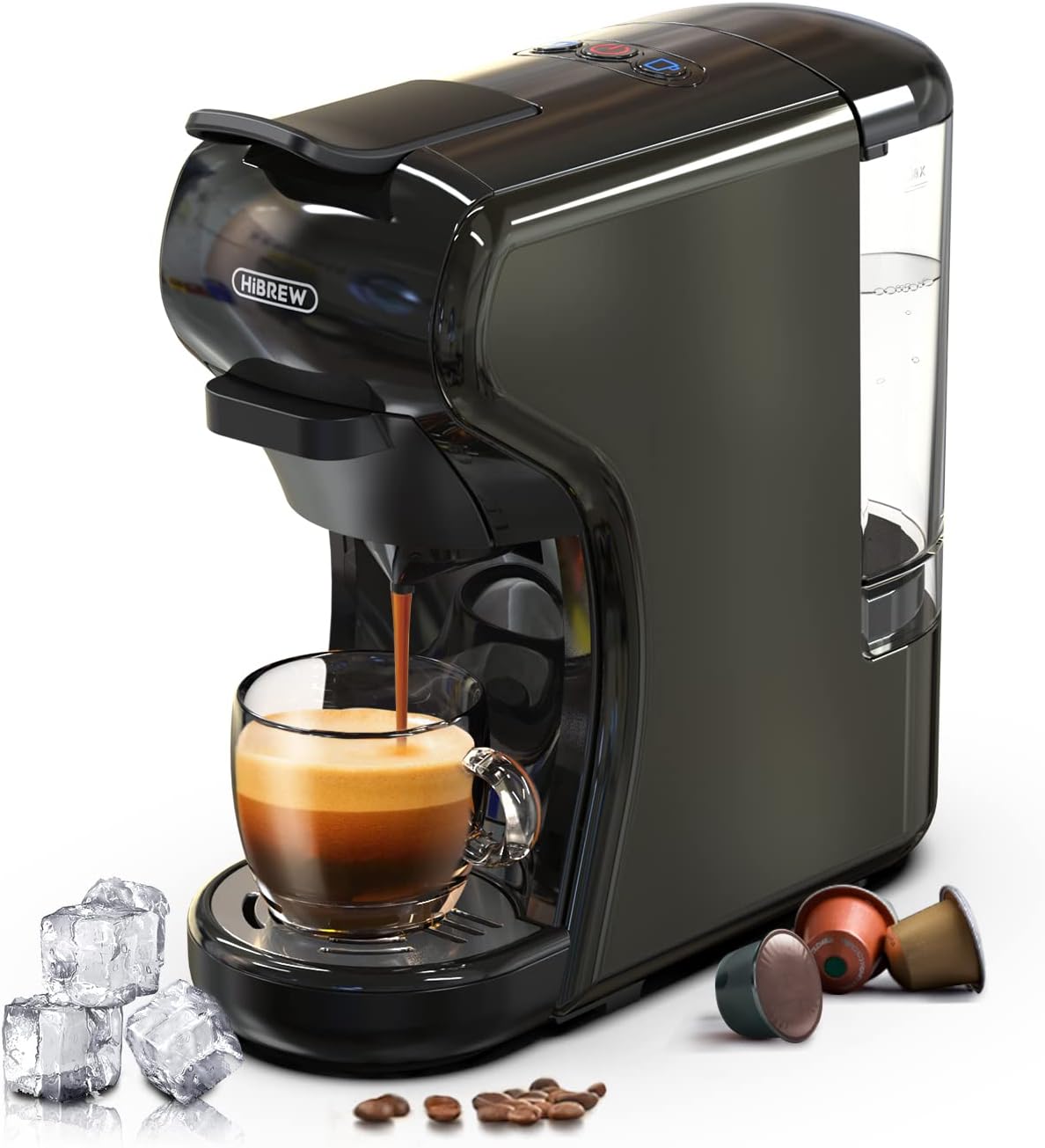 HIBREW Macchina da caffè 4 in 1, multi-capsula, compatibile con cialde ...