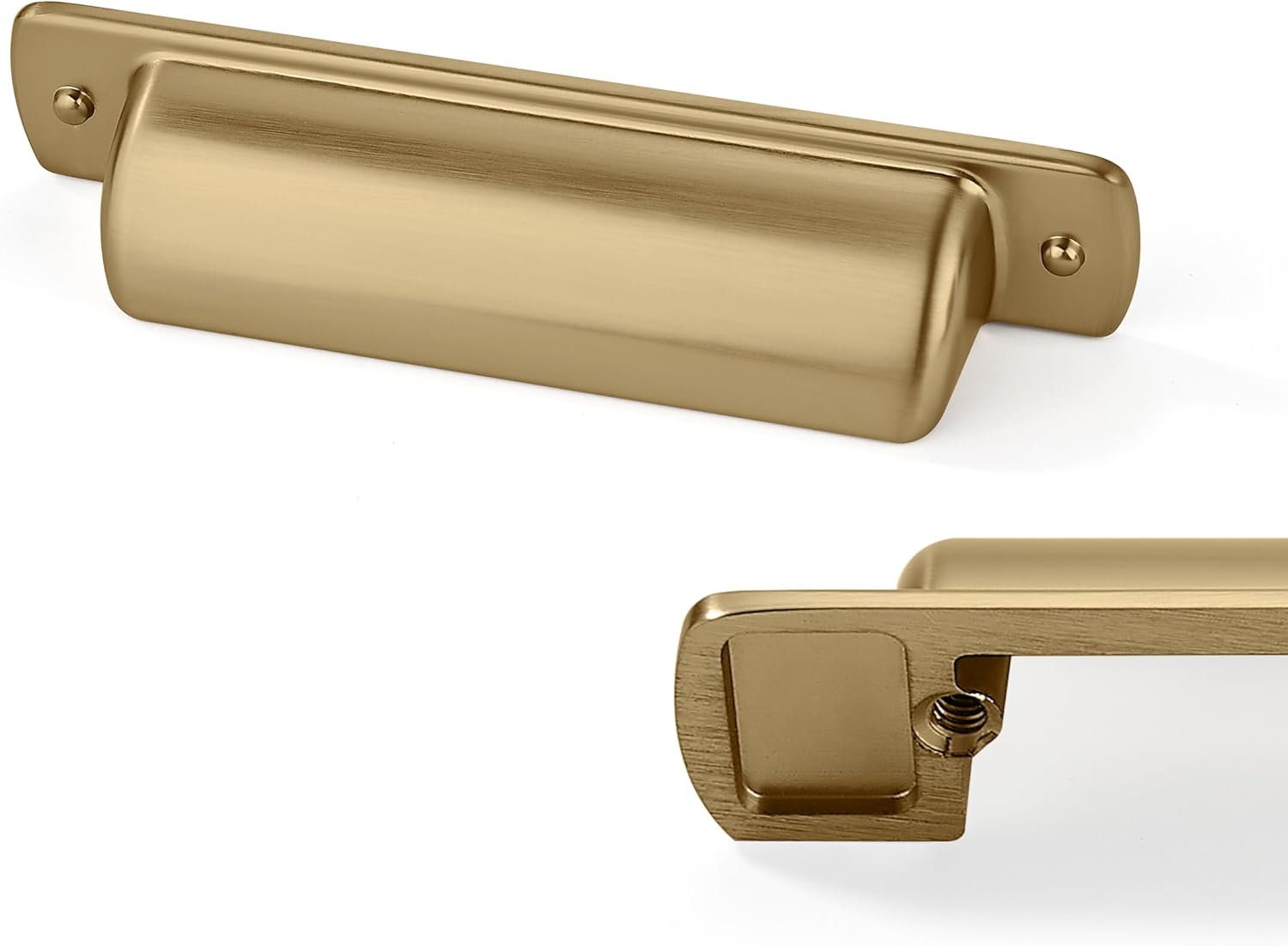 CABDM 6 Pack Cup Pulls 3"(76mm) Center to Center Drawer Pulls Champagne Bronze Cabinet Cup Pulls ...