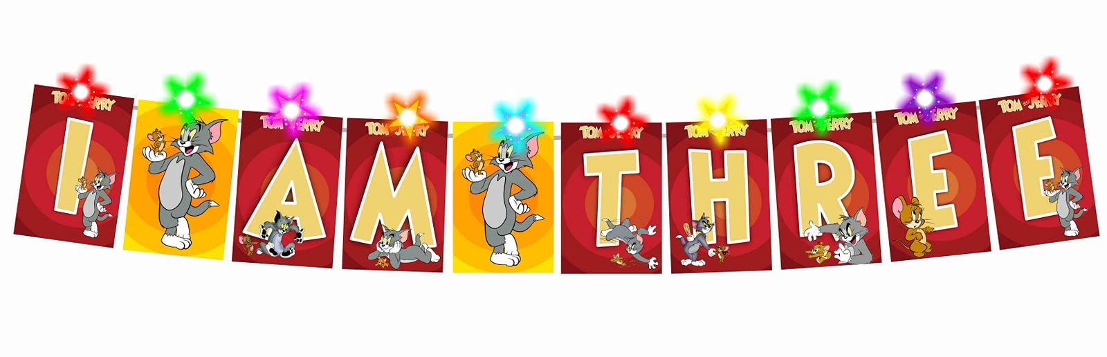 Buy Partyzon Tom and Jerry Theme Banner Swirls for Kids Birthday ...