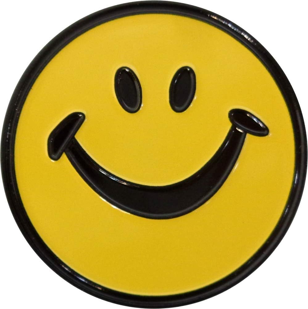 Amazon.com: Classic Yellow Happy Face Enamel Pin – 1.25 inch Round ...
