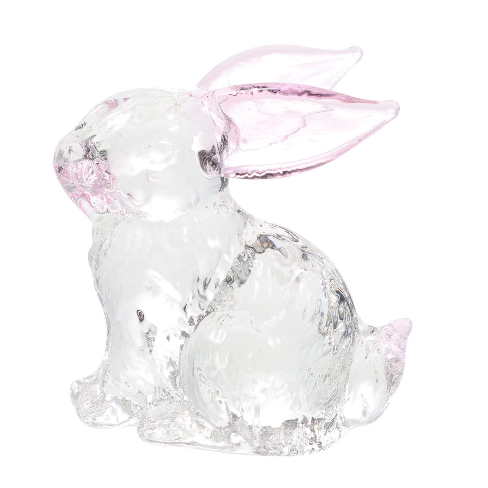 Amazon.com: FUNOMOCYA Transparent Glass Statue Cute Desktop Bunny Decor ...