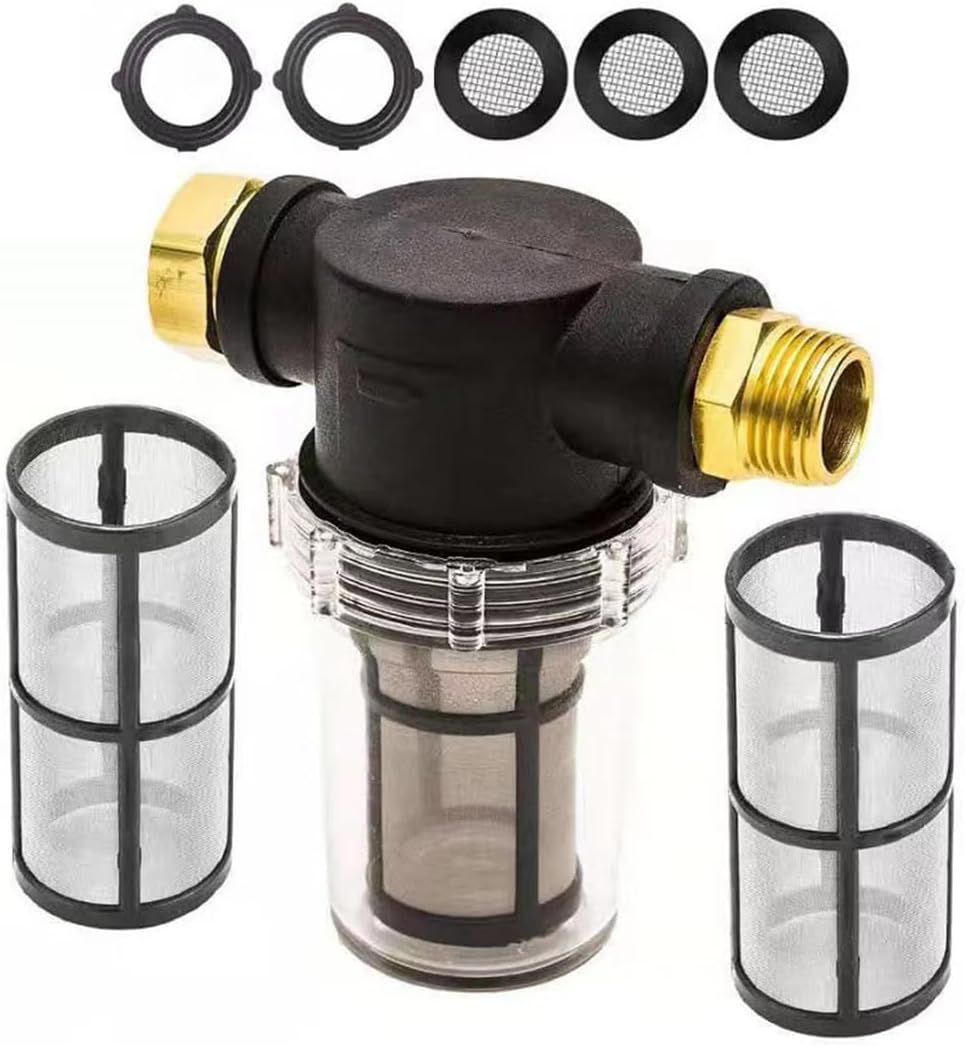 LALOCAPEYO 3/4 Inch Garden Hose Filter With 2 Additional 100 Mesh ...