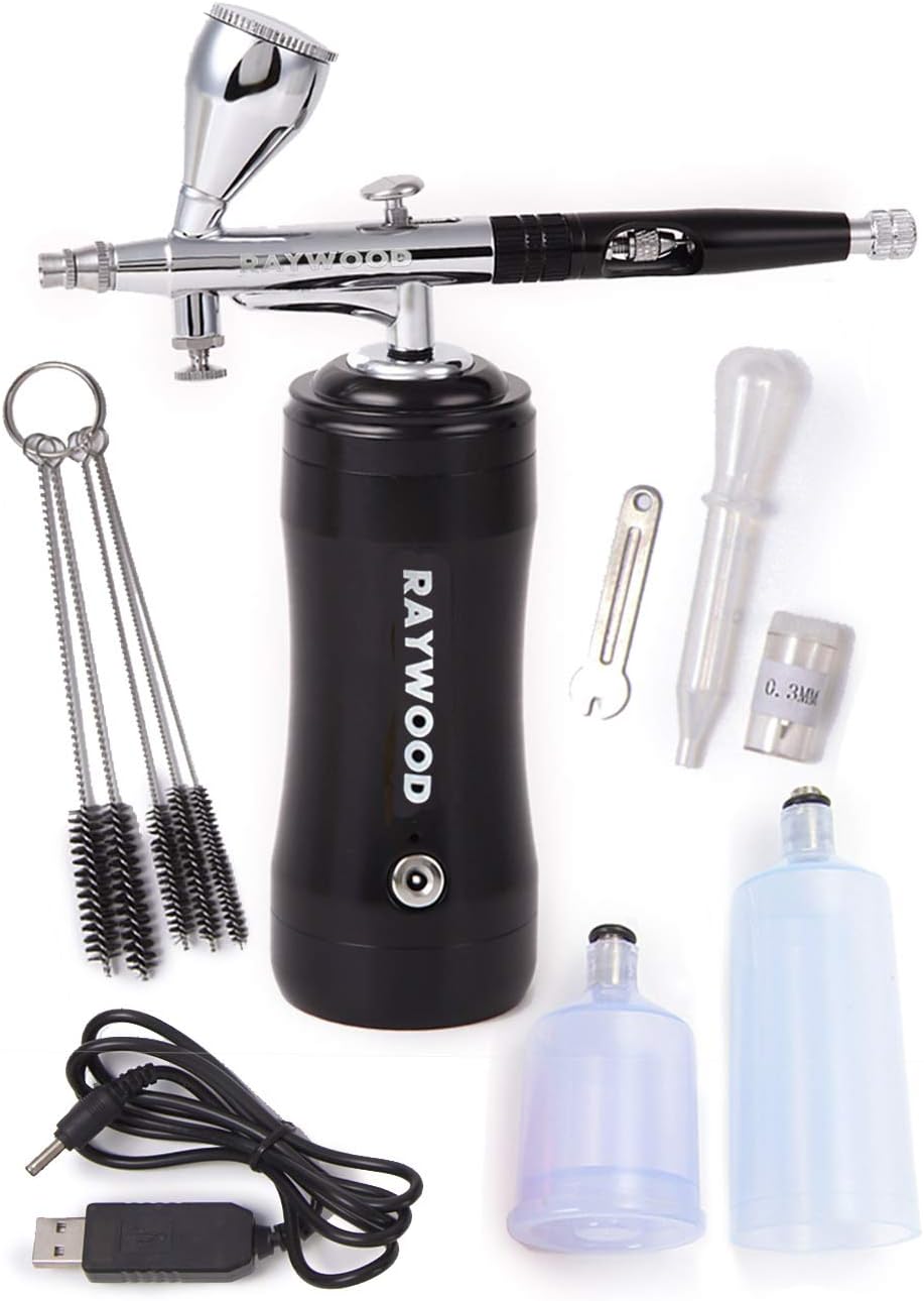 Amazon.co.jp: Raywood RW-084 Airbrush Delta Compressor Set, USB ...