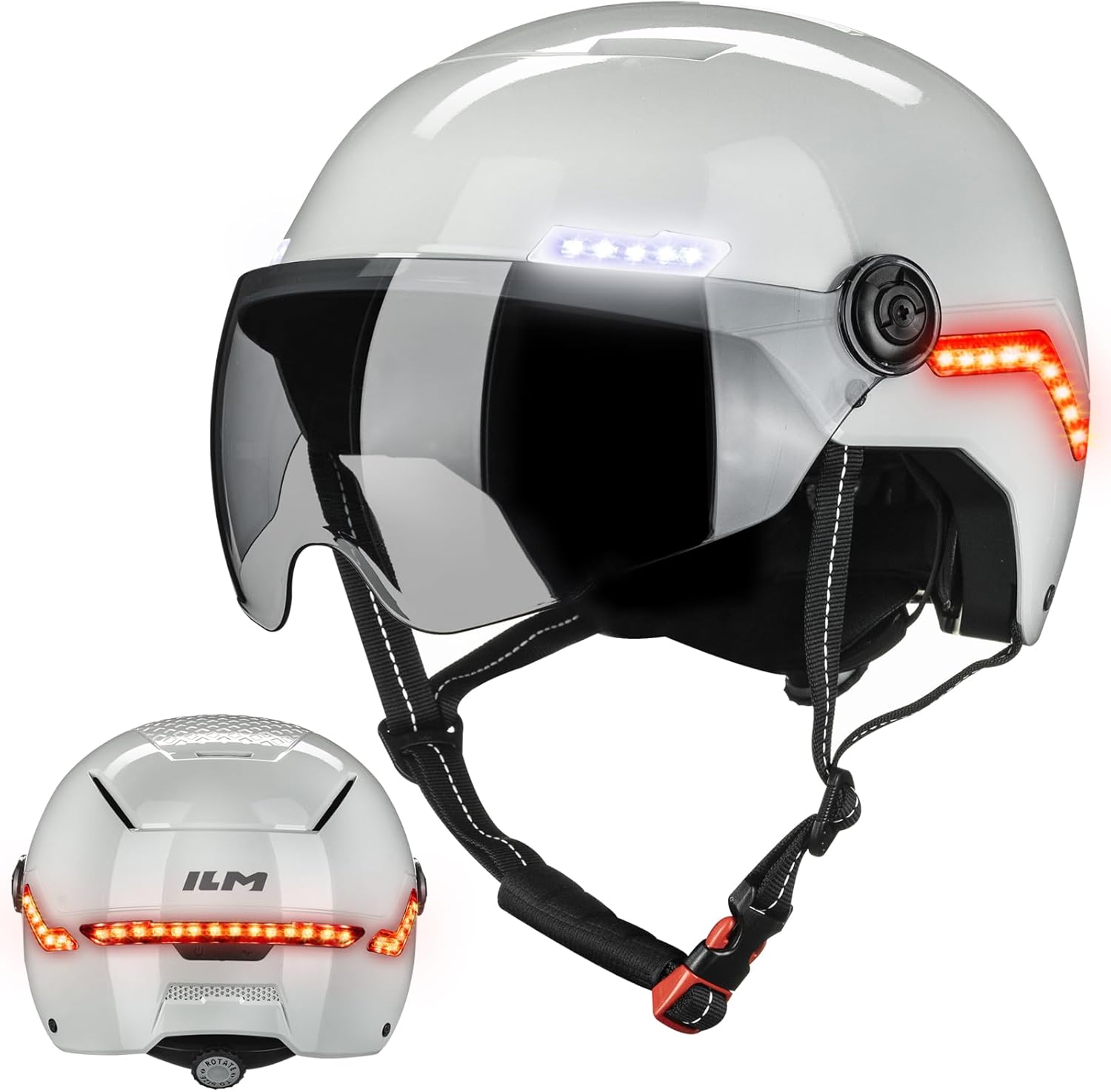 ILM Casco Bici Intelligente Uomo Donna Casco Monopattino Elettrico ...